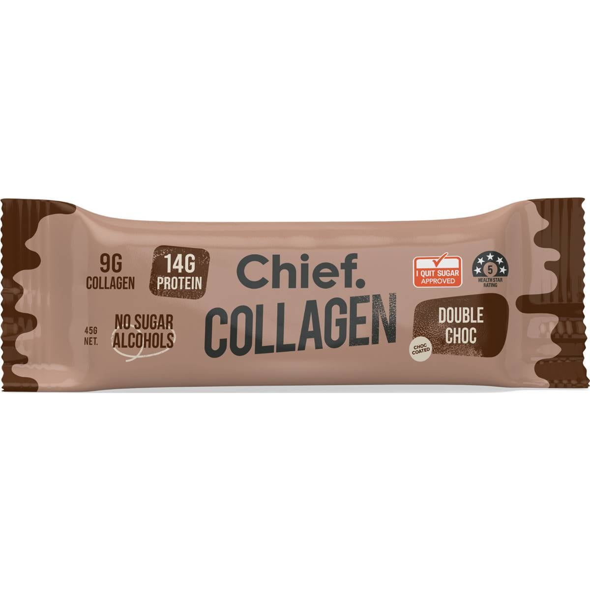 Chief Nutrition Collagen Bar Double Choc 45g | Woolworths