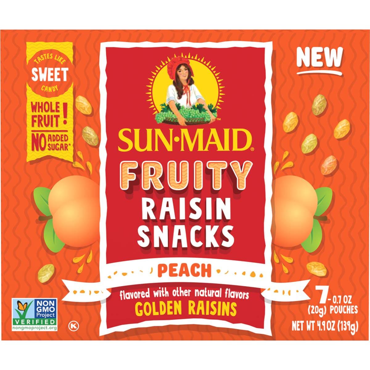 Sun-maid Fruity Raisin Snacks Peach 20g X 7 Pack | Woolworths