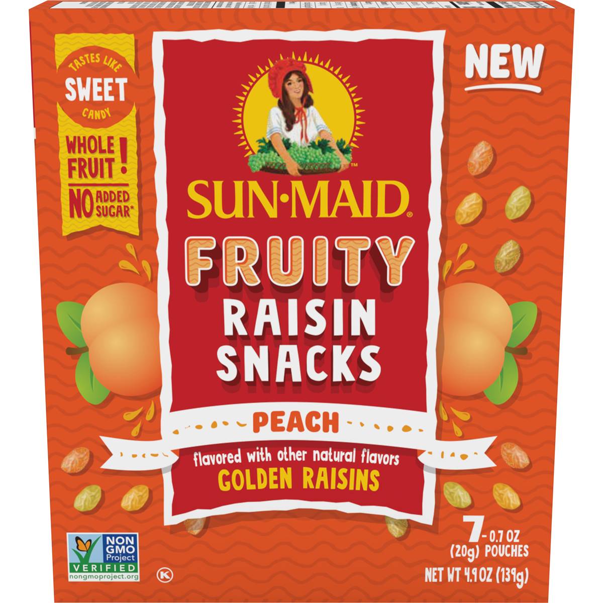 Sun-maid Fruity Raisin Snacks Peach 20g X 7 Pack | Woolworths