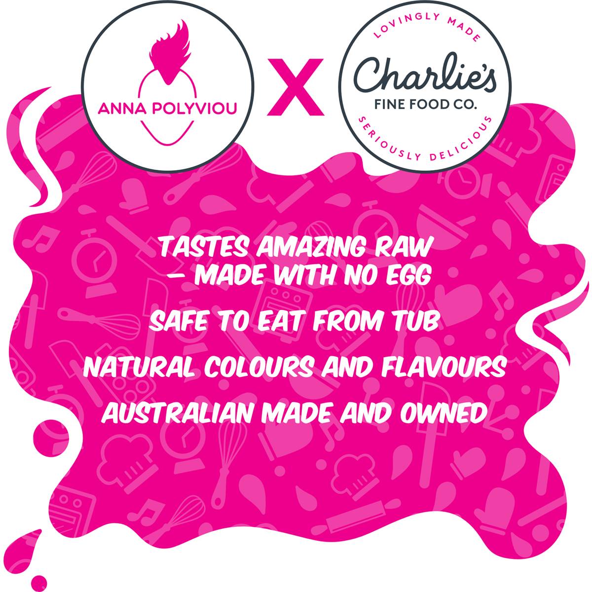 Charlie's Fine Food Co. X Anna Polyviou Edible Cookie Dough Choc ...