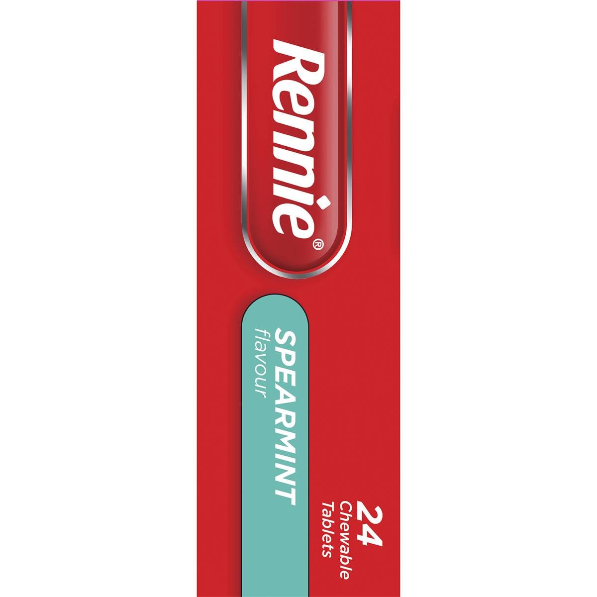 Rennie Indigestion & Heartburn Relief Spearmint Chewable Tablets 24 ...