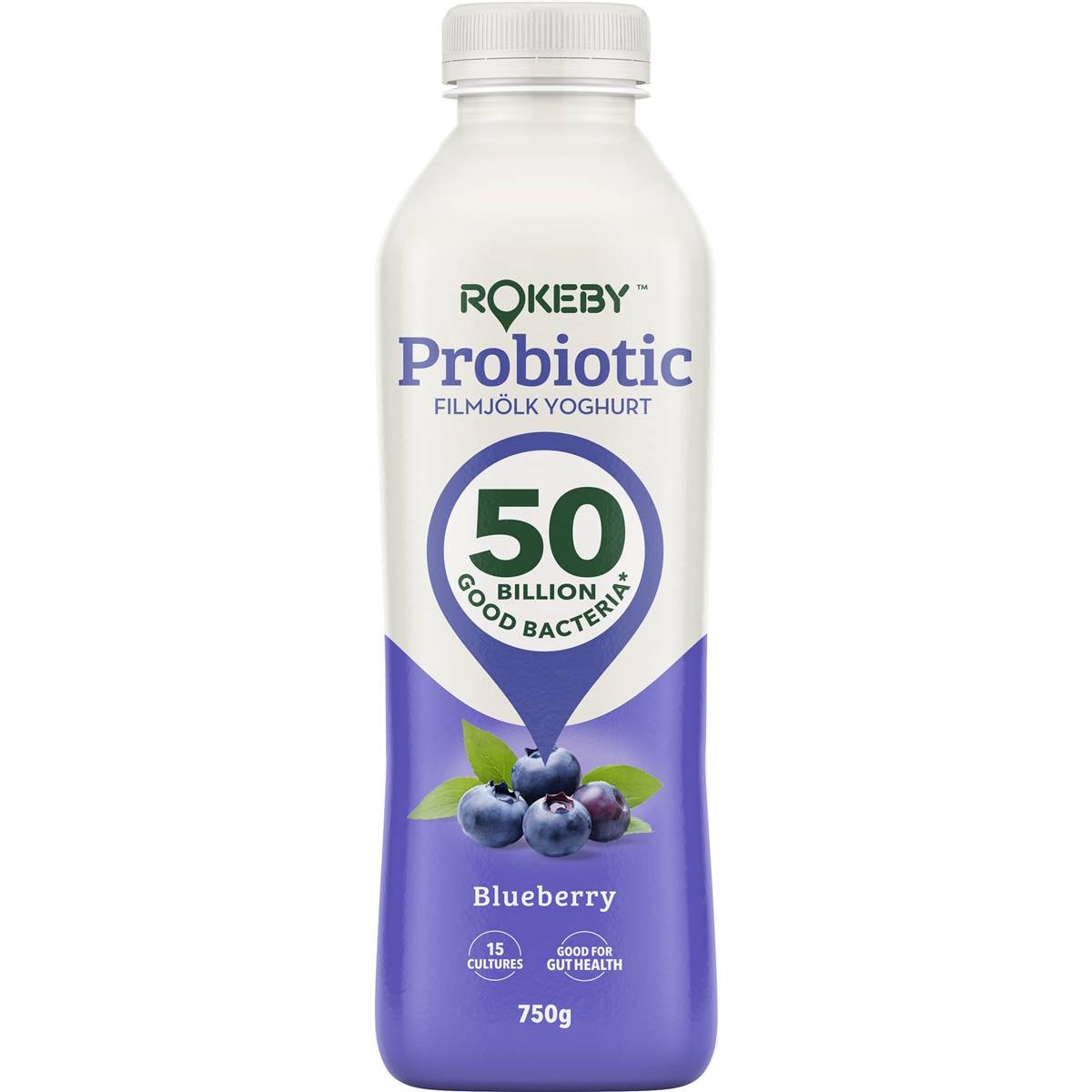 Rokeby Probiotic Filmjolk Yoghurt Blueberry 750g | Woolworths