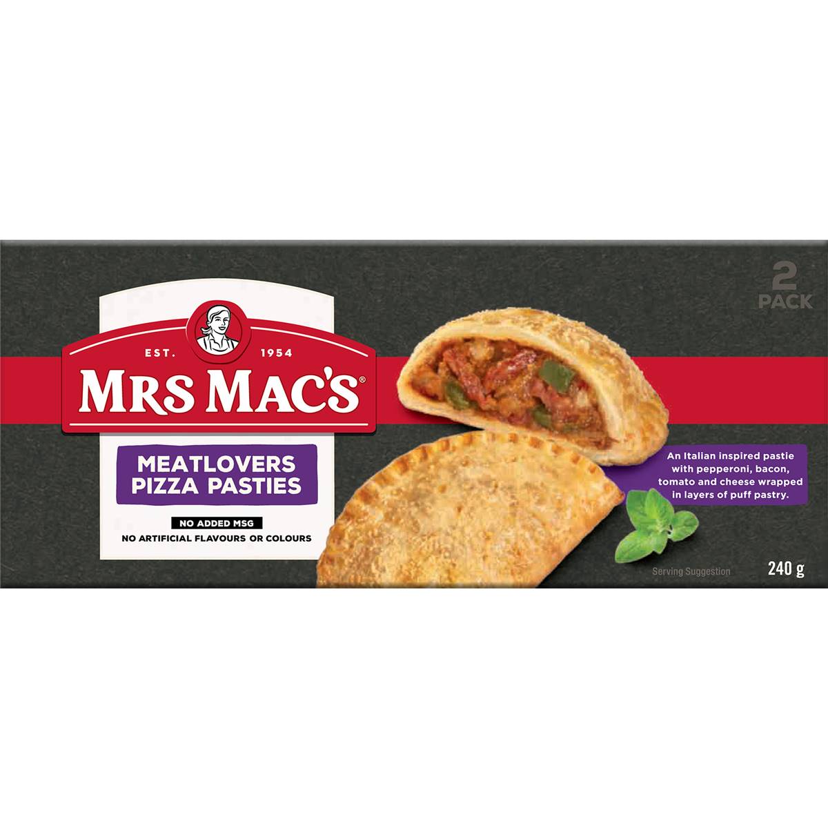 Mrs Mac's Meat Lovers Pizza Pasties 2 Pack | Woolworths