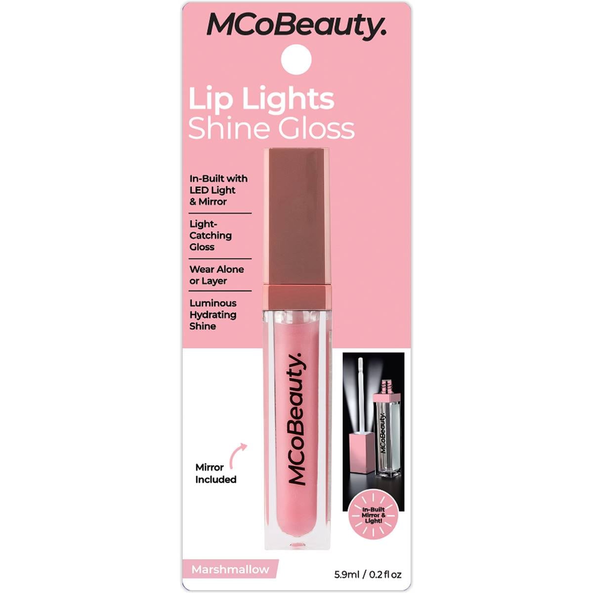 Mcobeauty Lip Lights Lip Gloss Shine Marshmallow 5.9ml | Woolworths