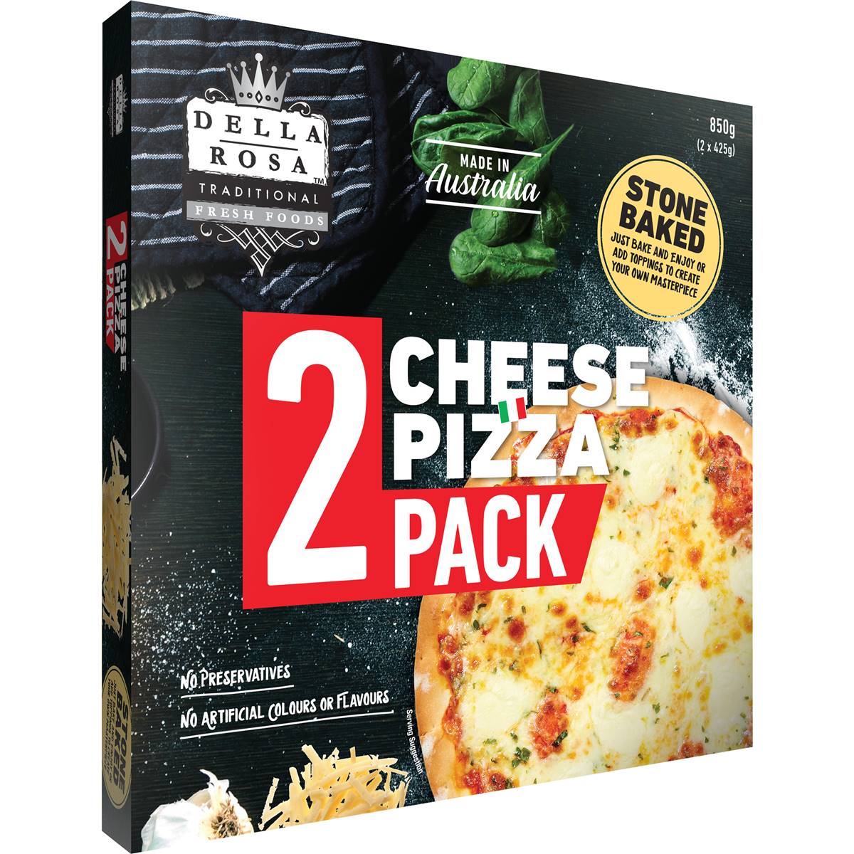 Della Rosa Cheese Pizza 2 Pack | Woolworths