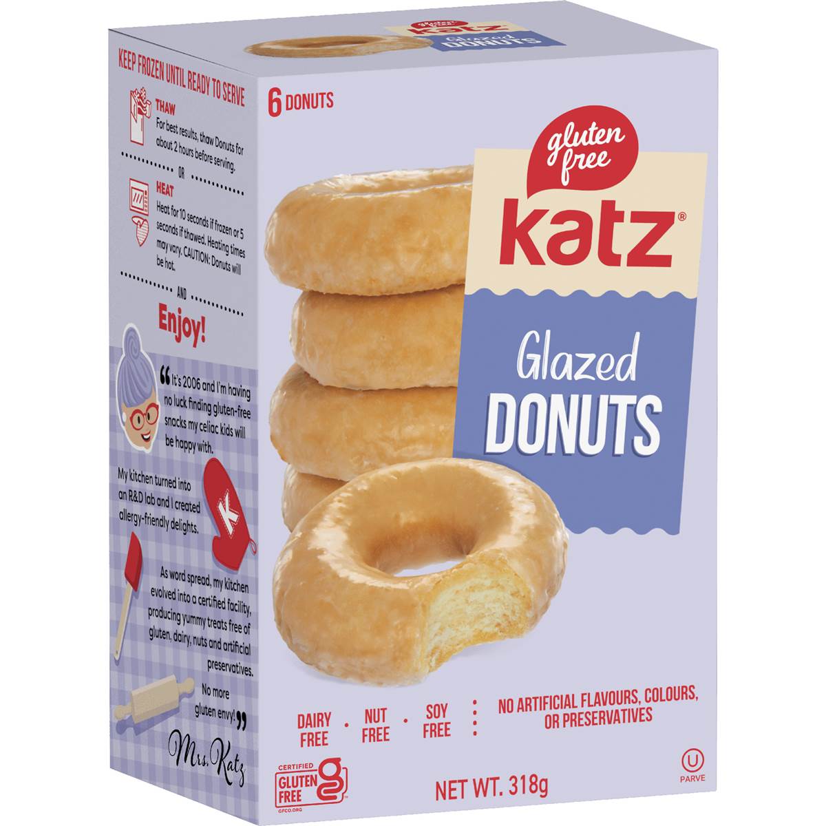 Katz Glazed Donuts Gluten Free 318g | Woolworths
