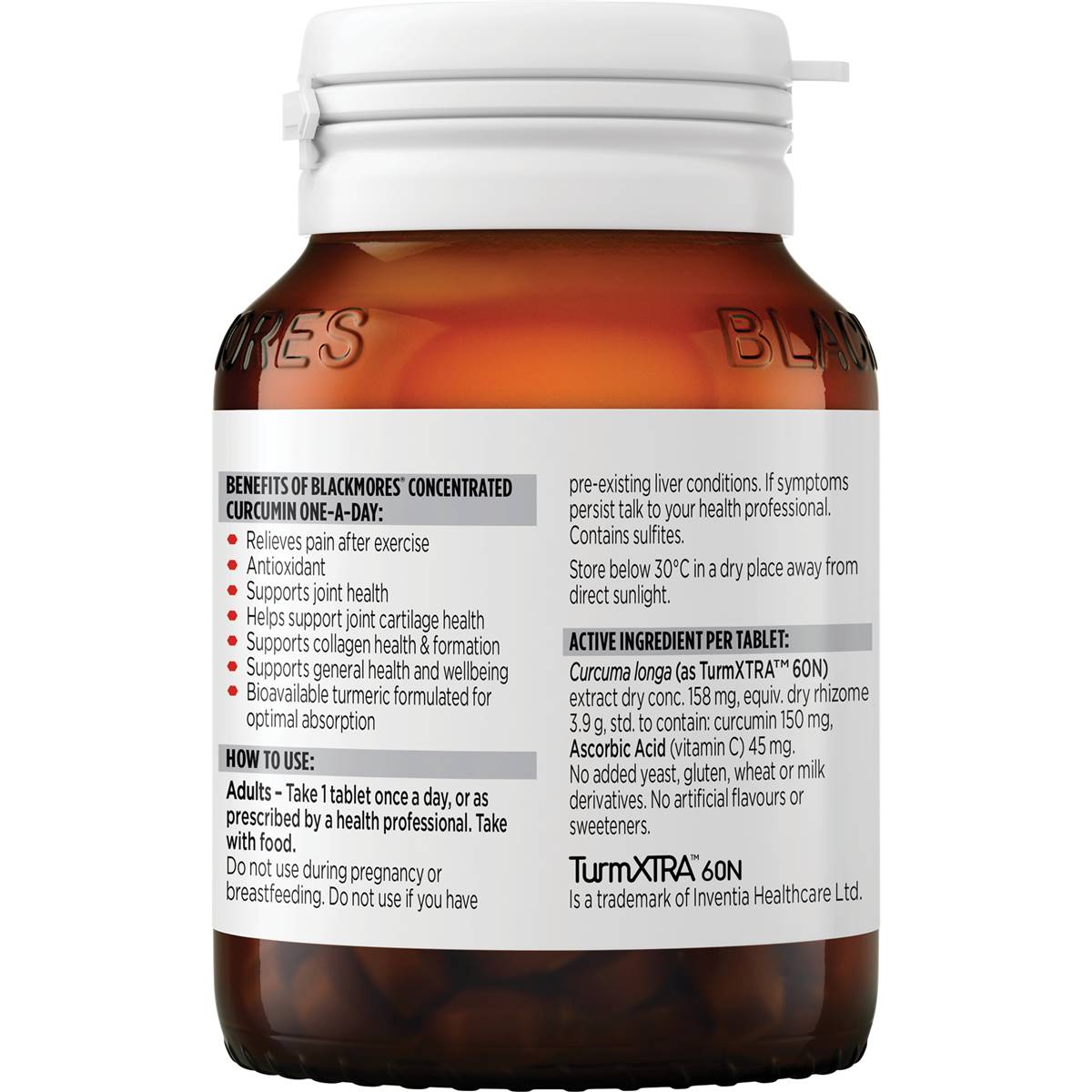 Blackmores Concentrated Curcumin Tablets 30 Pack | Woolworths