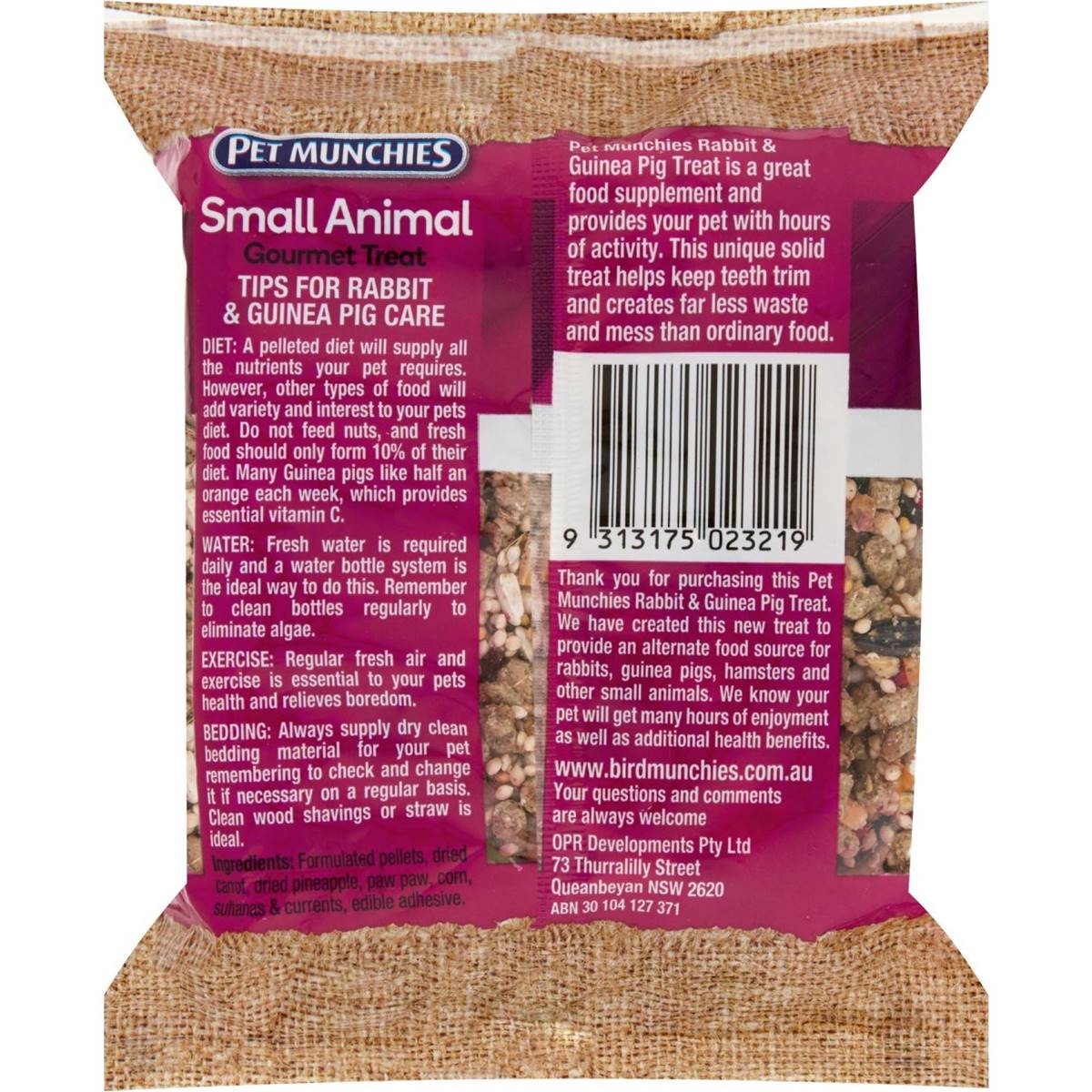 Pet Munchies Small Animal Gourmet Treat 300g | Woolworths