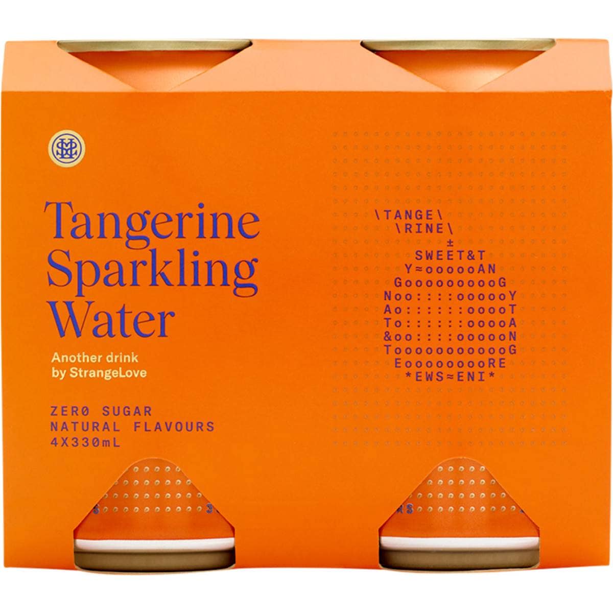 Strangelove Sparkling Water Tangerine 330ml X 4 Pack | Woolworths