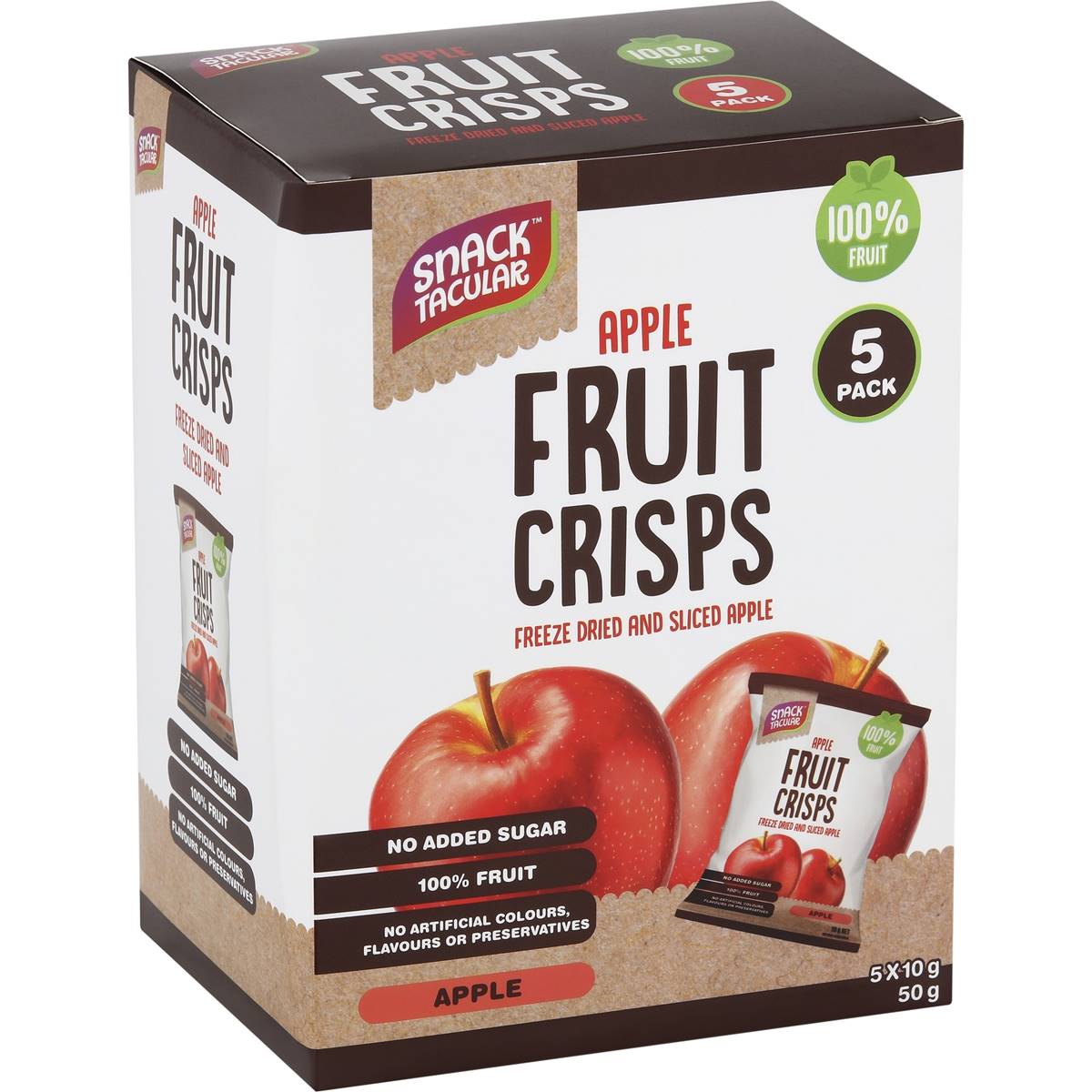 Snacktacular Apple Fruit Crisps 10g X 5 Pack | Woolworths