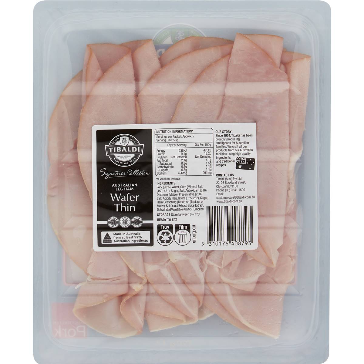 Tibaldi Signature Collection Wafer Thin Australian Leg Ham 120g ...