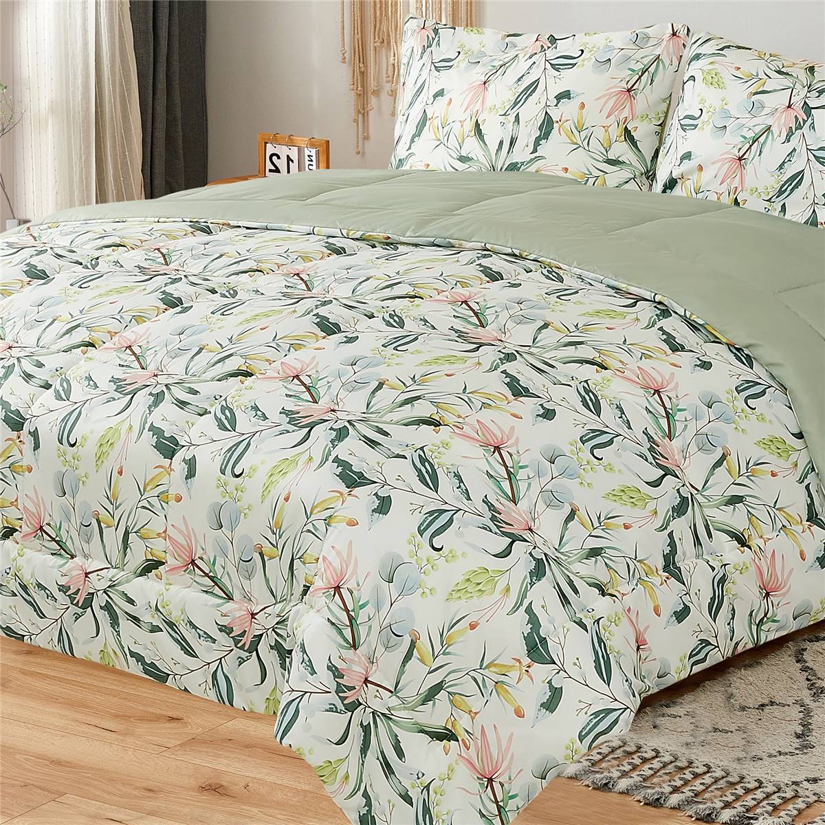Inspire Comforter Set Queen Floral Each | Woolworths