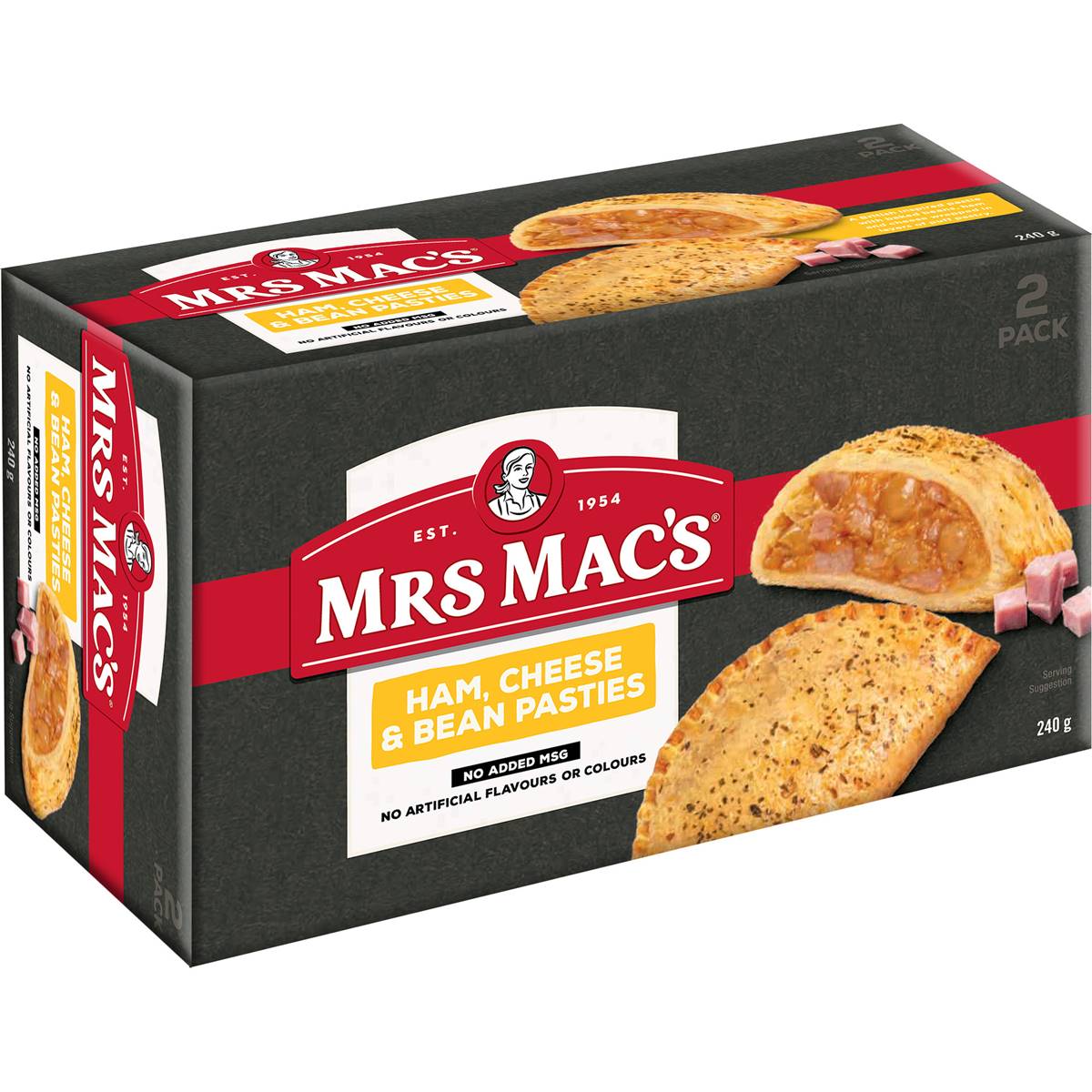 Mrs Mac's Ham Cheese & Bean Pasties 2 Pack | Woolworths