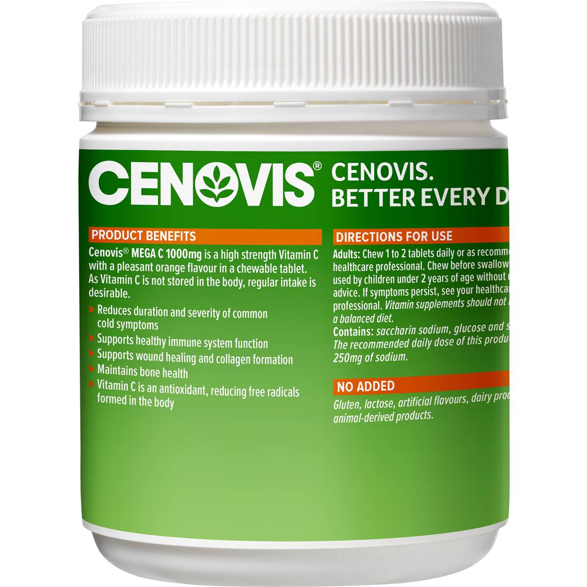 Cenovis Mega C 1000mg Chewable Tablets 150 Pack | Woolworths