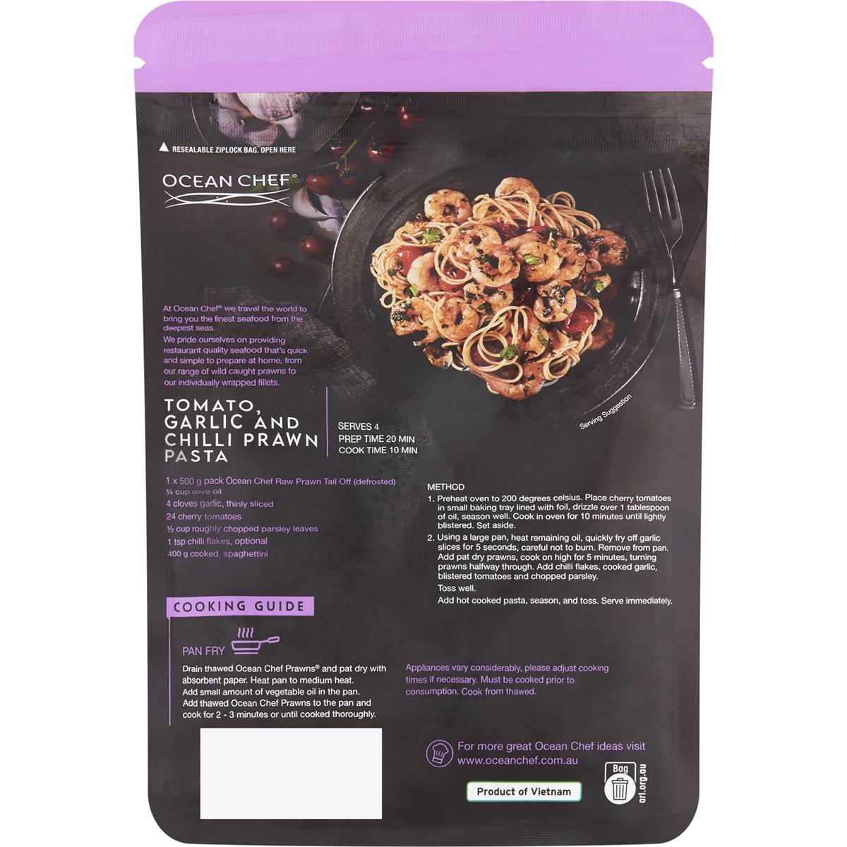 Ocean Chef Peeled Tail Off & Deveined Raw Prawns 500g | Woolworths