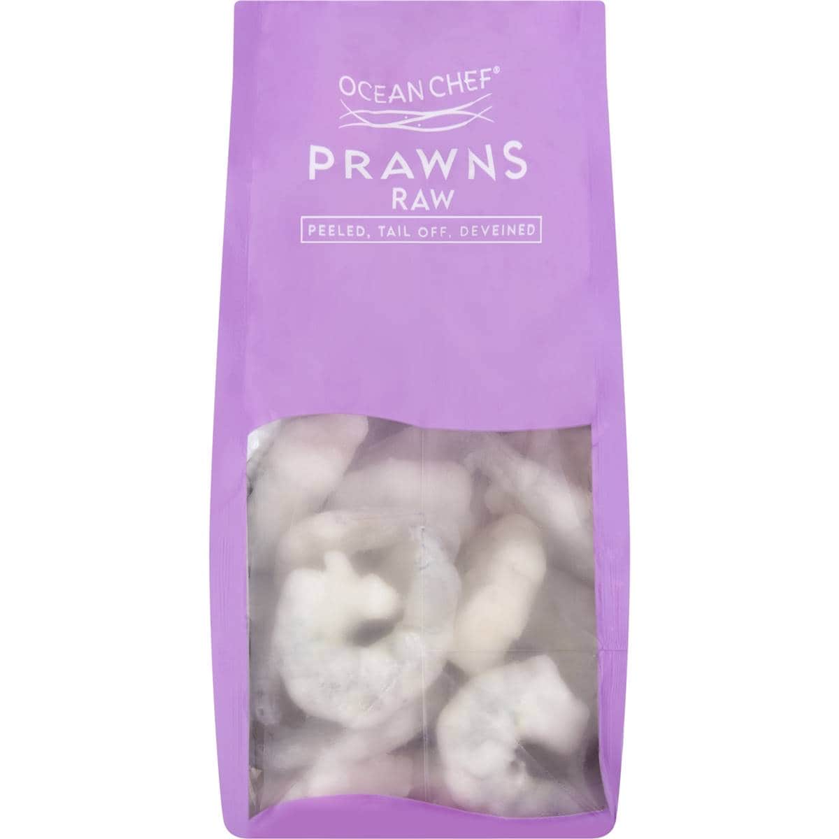 Ocean Chef Peeled Tail Off & Deveined Raw Prawns 500g | Woolworths