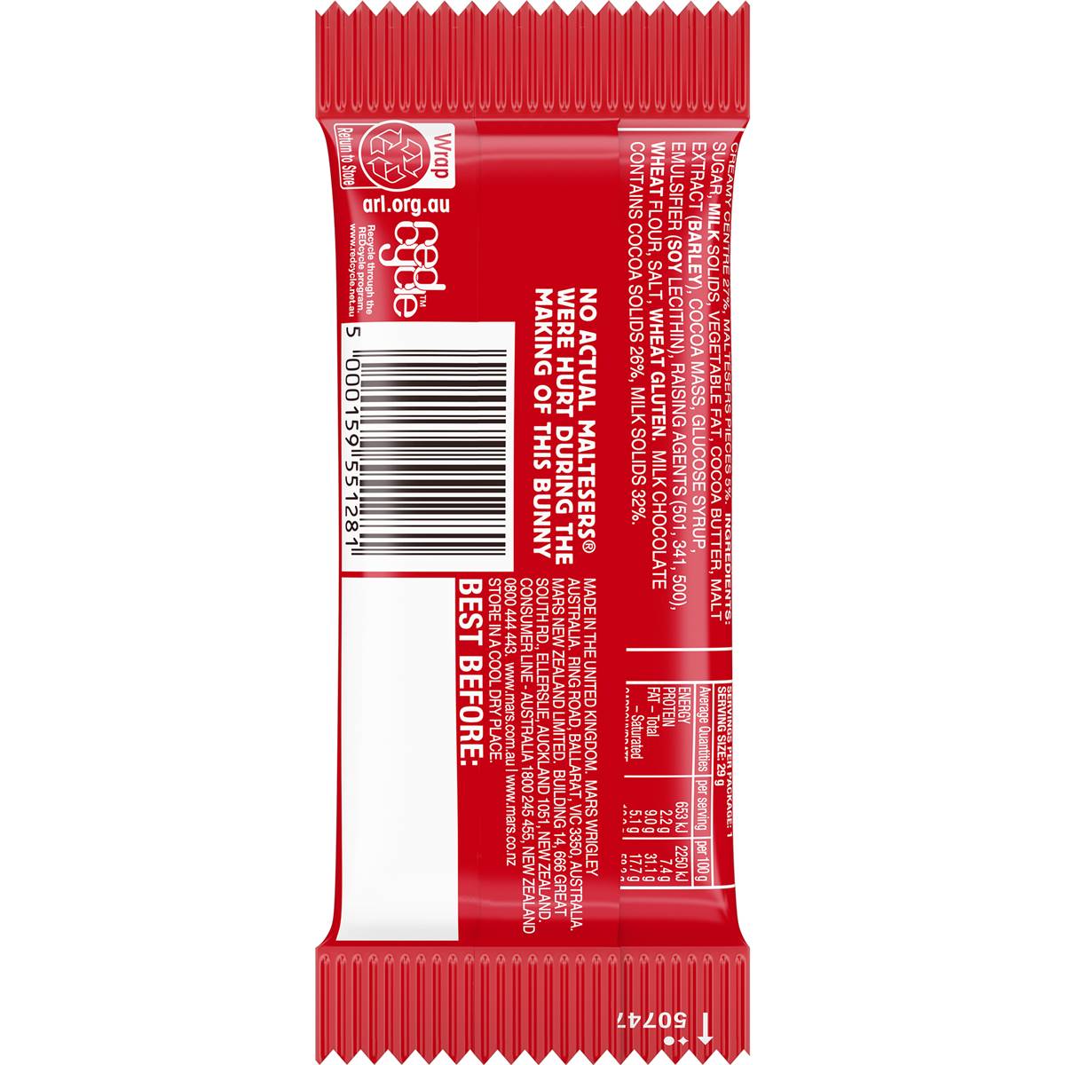 Maltesers Milk Chocolate Easter Bunny Snack 29g | Woolworths