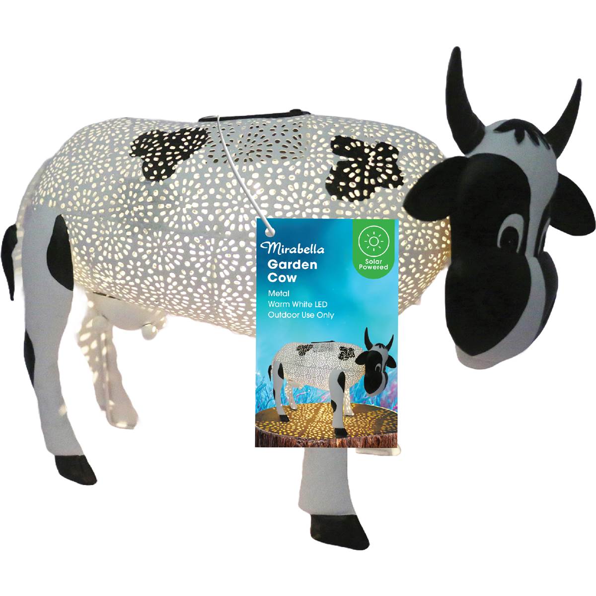 Mirabella Metal Solar Cow Each | Woolworths