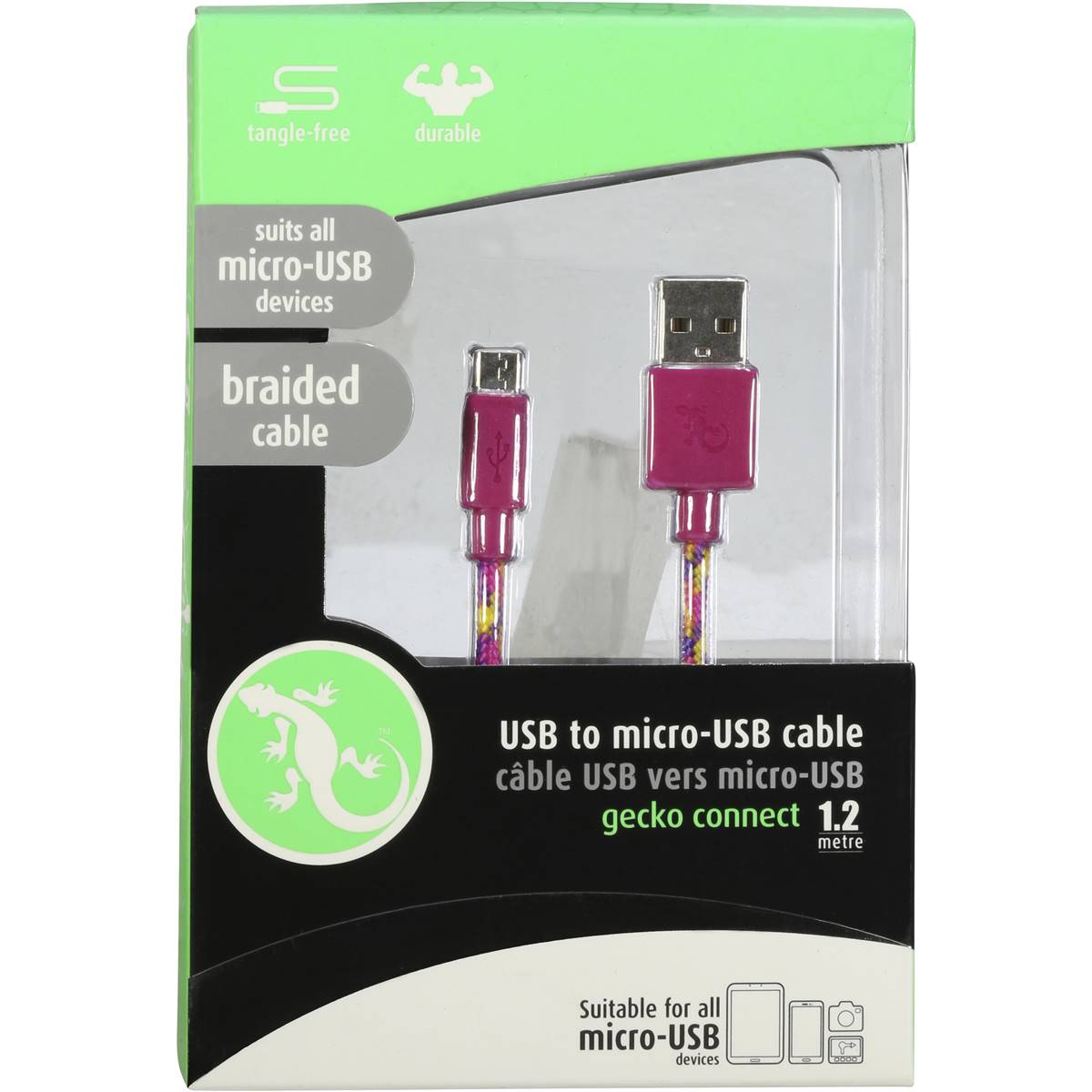 Gecko Usb To Micro Usb Braided Cabl1.2m | Woolworths