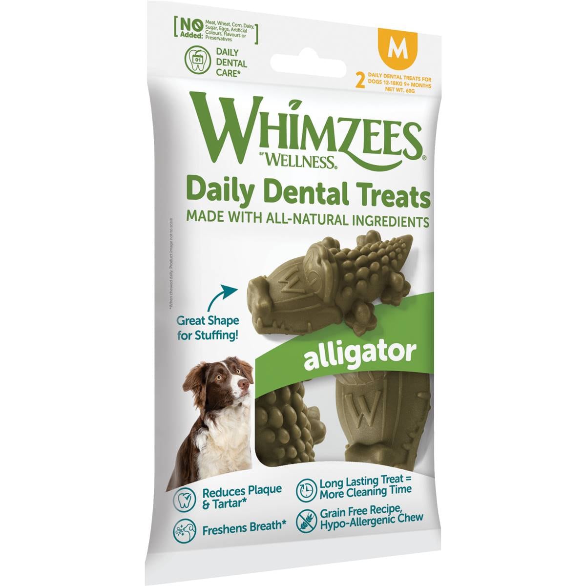 Whimzees Daily Dental Dog Treats Medium 2 Pack | Woolworths