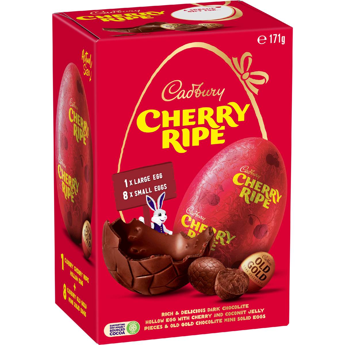 Cadbury Cherry Ripe Chocolate Easter Gift Box 171g | Woolworths
