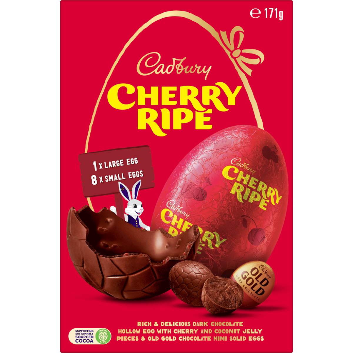 Cadbury Cherry Ripe Chocolate Easter Gift Box 171g | Woolworths