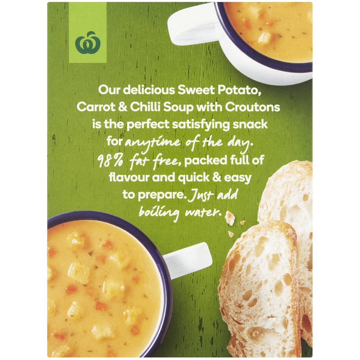 Woolworths Instant Soup Sweet Potato, Carrot & Chilli With Croutons 60g ...