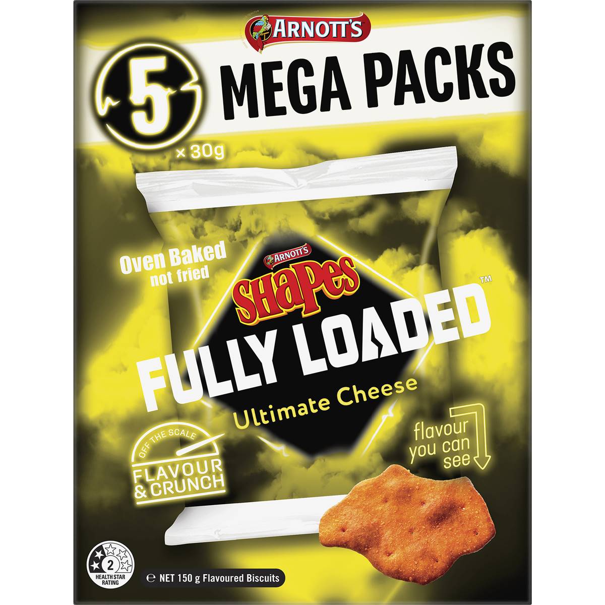 Arnott's Shapes Mega Packs Fully Loaded Ultimate Cheese 5 Pack | Woolworths Arnott's Shapes Mega Packs Fully Loaded Ultimate Cheese 5 Pack | Woolworths