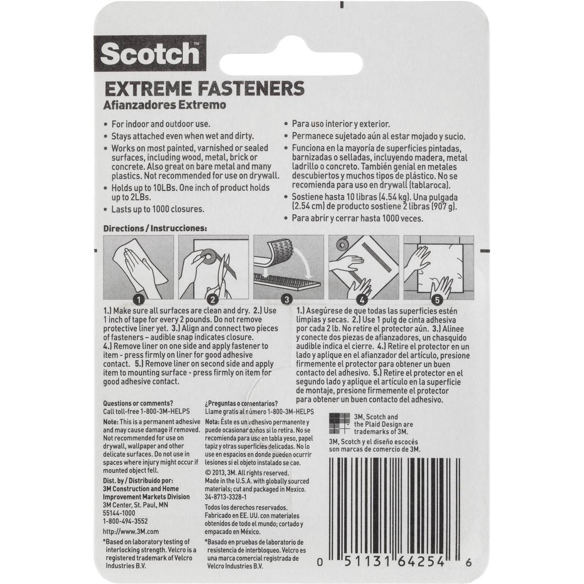 Scotch Extreme Fasteners Black 2 Pack | Woolworths