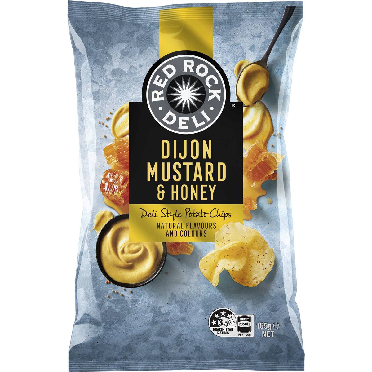 Red Rock Deli Potato Chips Dijon Mustard & Honey 165g | Woolworths