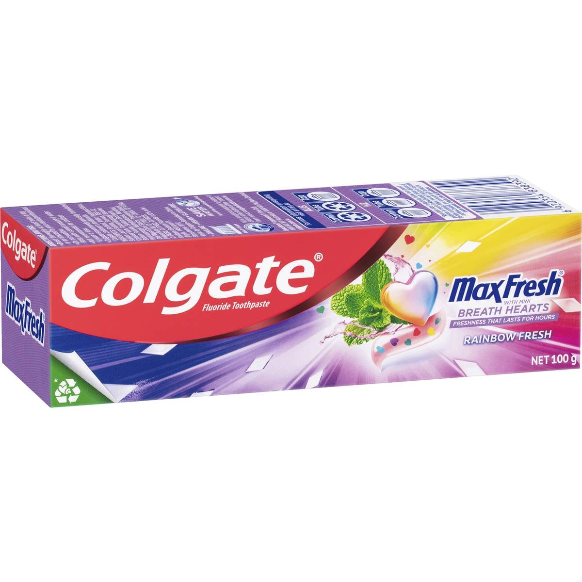 Colgate Max Fresh Toothpaste With Mini Breath Hearts Rainbow Fresh 100g ...