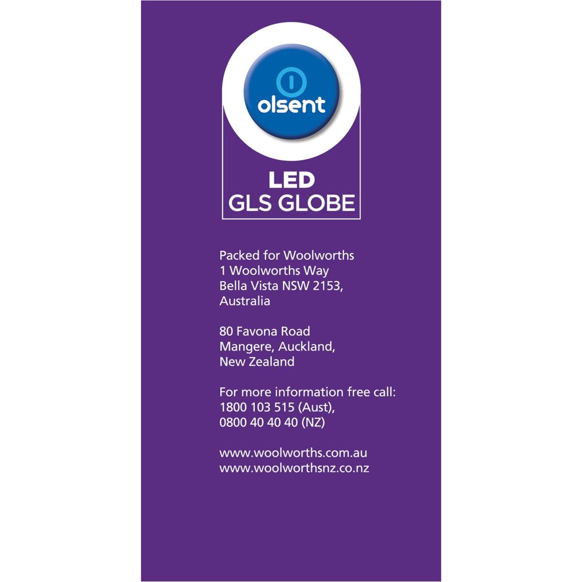 Olsent Led Gls Es 6w 500lm Ww 2 Pack | Woolworths