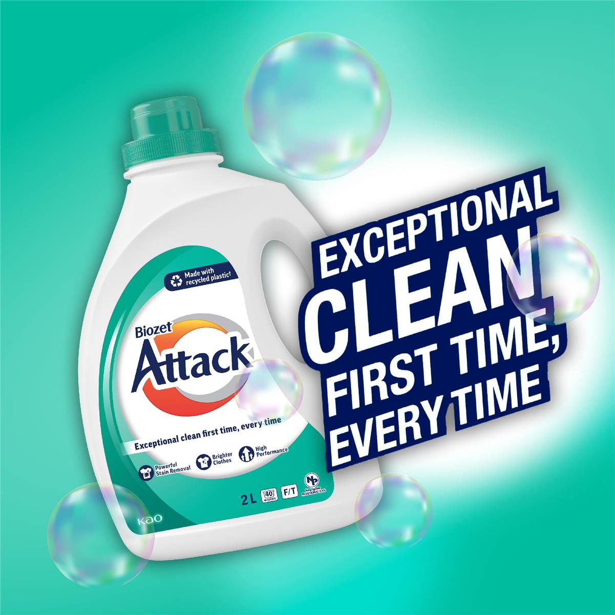 Biozet Attack Front & Top Loader Regular Laundry Liquid 2l | Woolworths