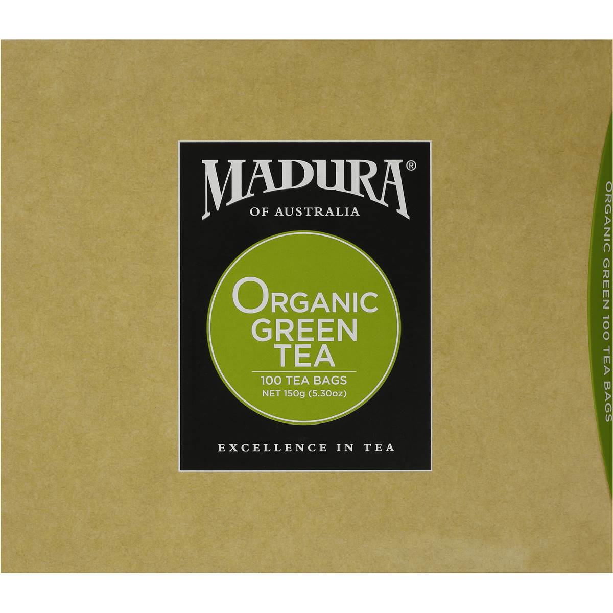Madura Green Tea Bags Organic 100 Pack | Woolworths