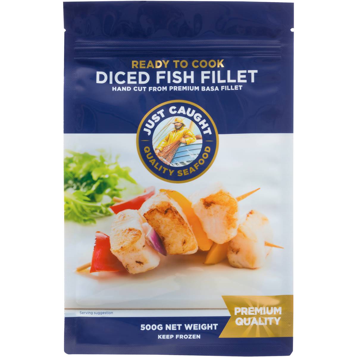 Just Caught Diced Fish Fillet Premium Basa Fillet 500g | Woolworths