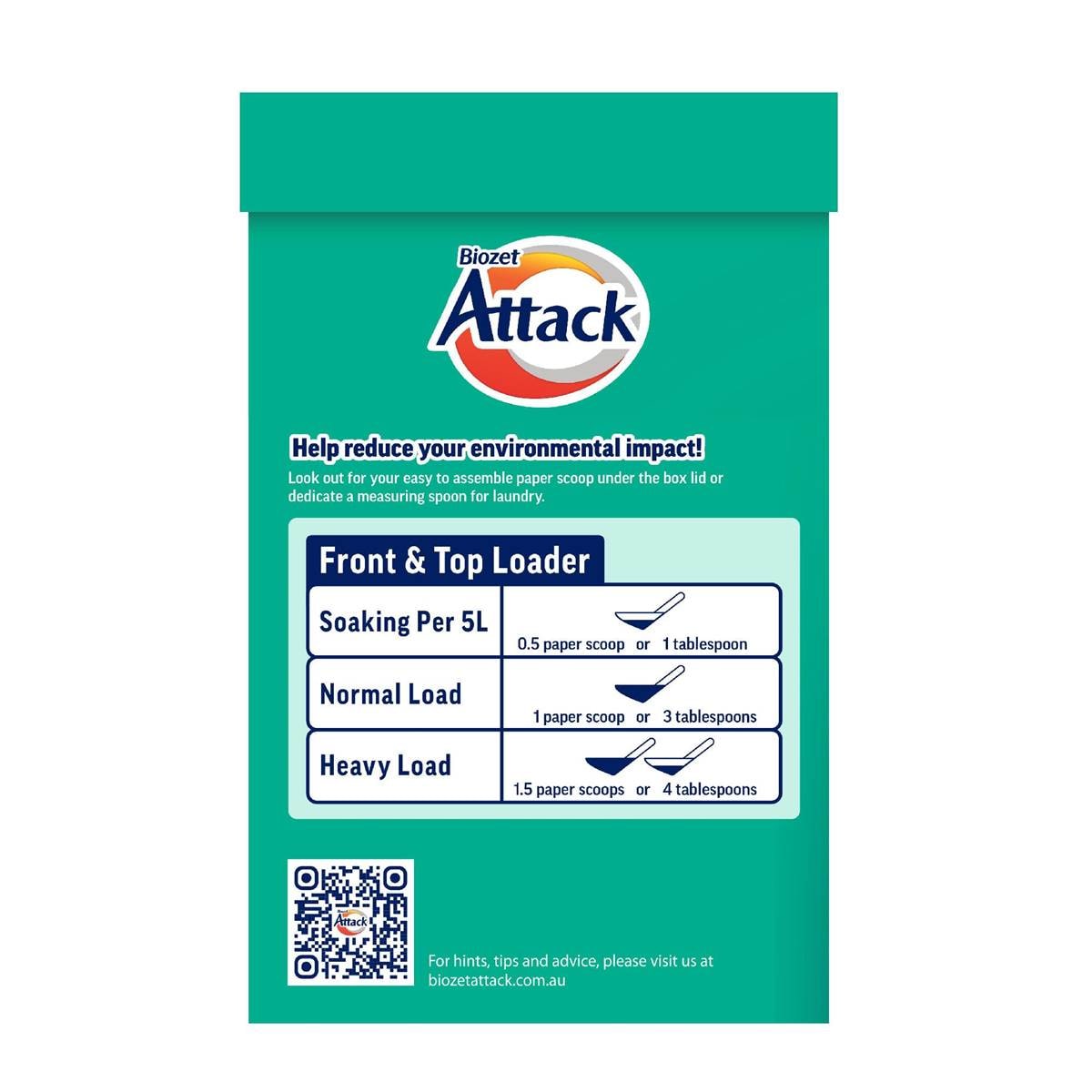 Biozet Attack Front & Top Loader Laundry Powder 2kg | Woolworths