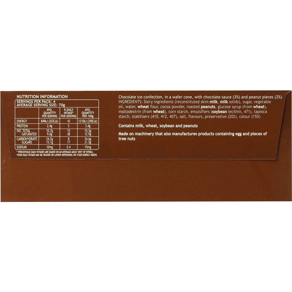 Cornetto Classic Ice Cream Classic Chocolate 4 Pack | Woolworths