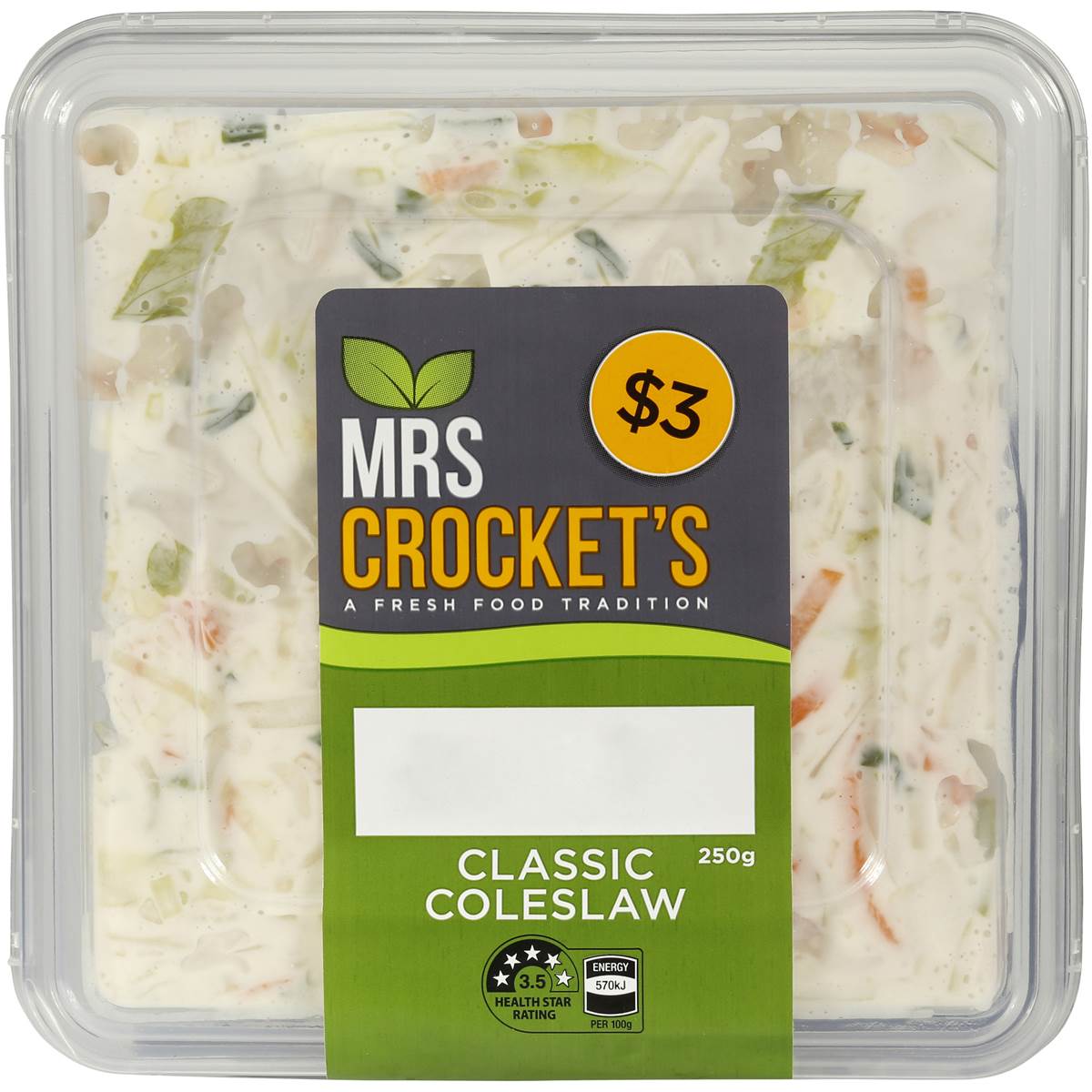 Mrs Crocket's Classic Coleslaw 250g | Woolworths