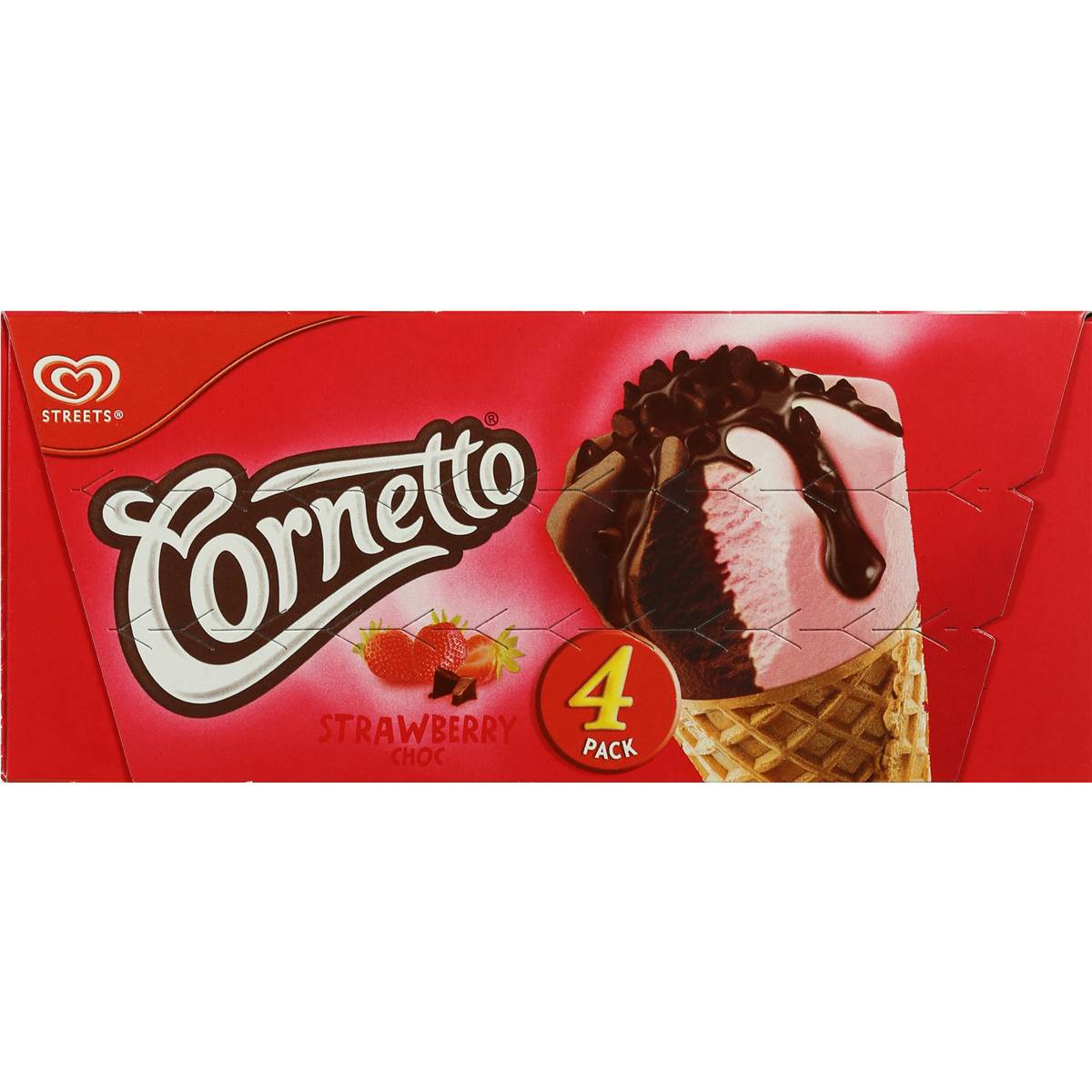 Cornetto Classic Ice Cream Classic Strawberry & Chocolate 4pk 440ml ...