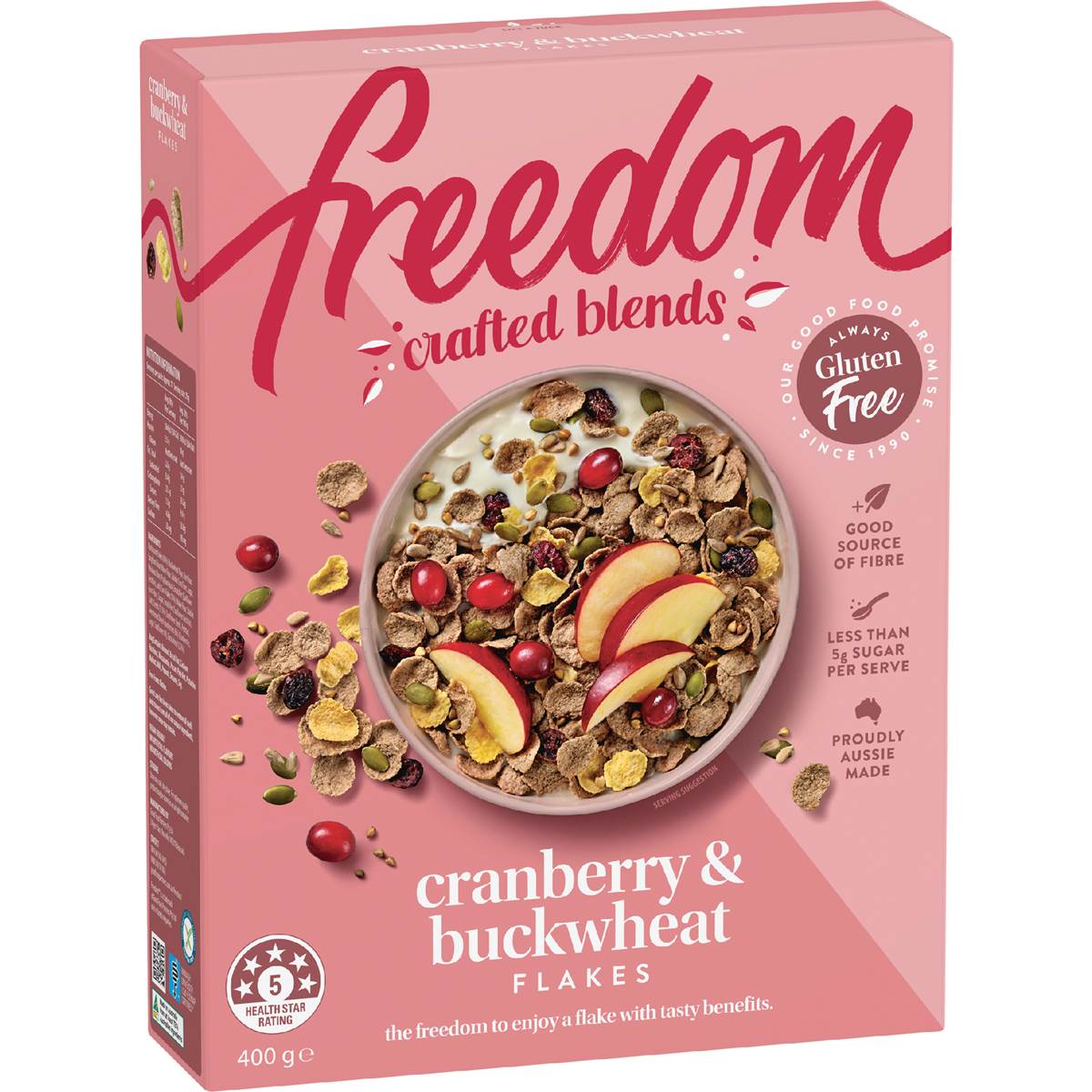 Freedom Foods Crafted Blends Cranberry & Buckwheat Flakes 400g | Woolworths