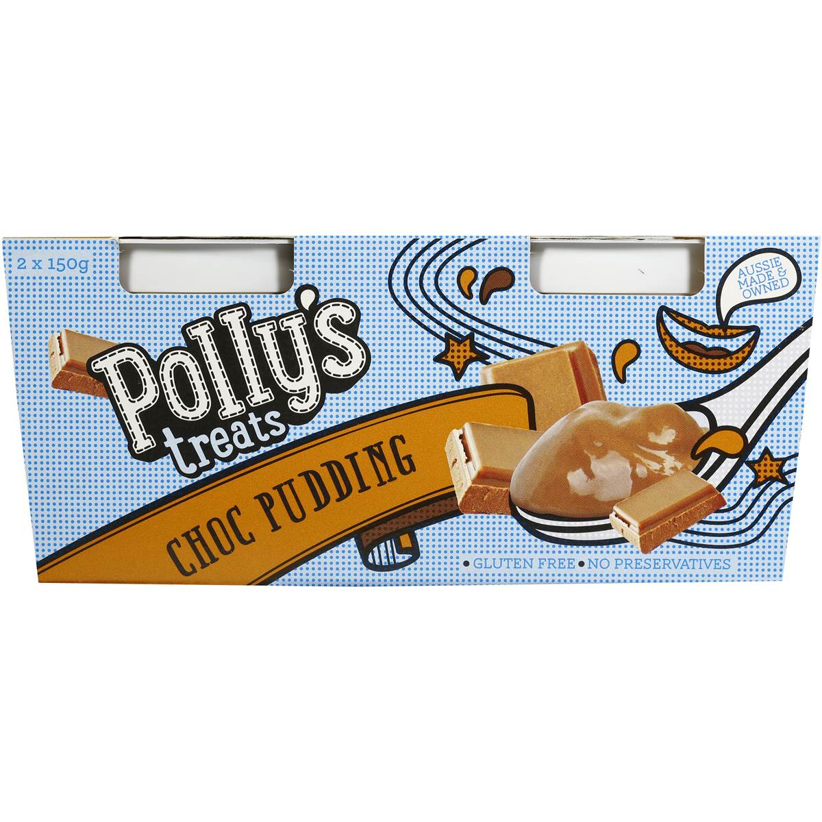 Polly's Treats Chocolate Pudding 2x150g | Woolworths