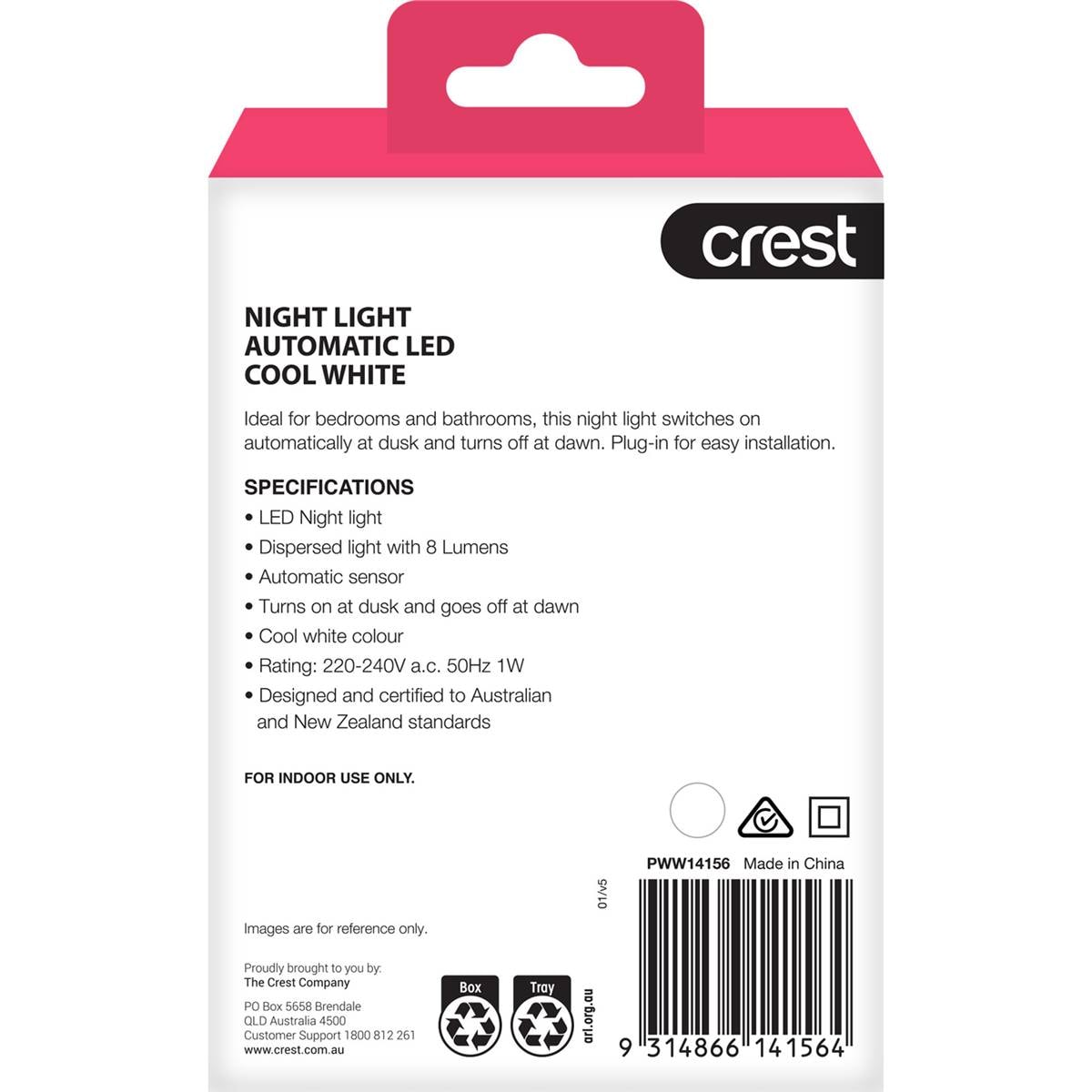 Crest Night Light Automatic Led Cool White Each | Woolworths
