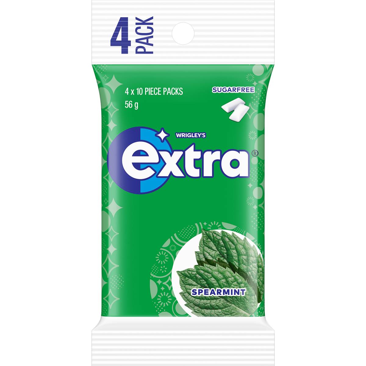 Extra Spearmint Sugar Free Chewing Gum Multipack 4x14g | Woolworths