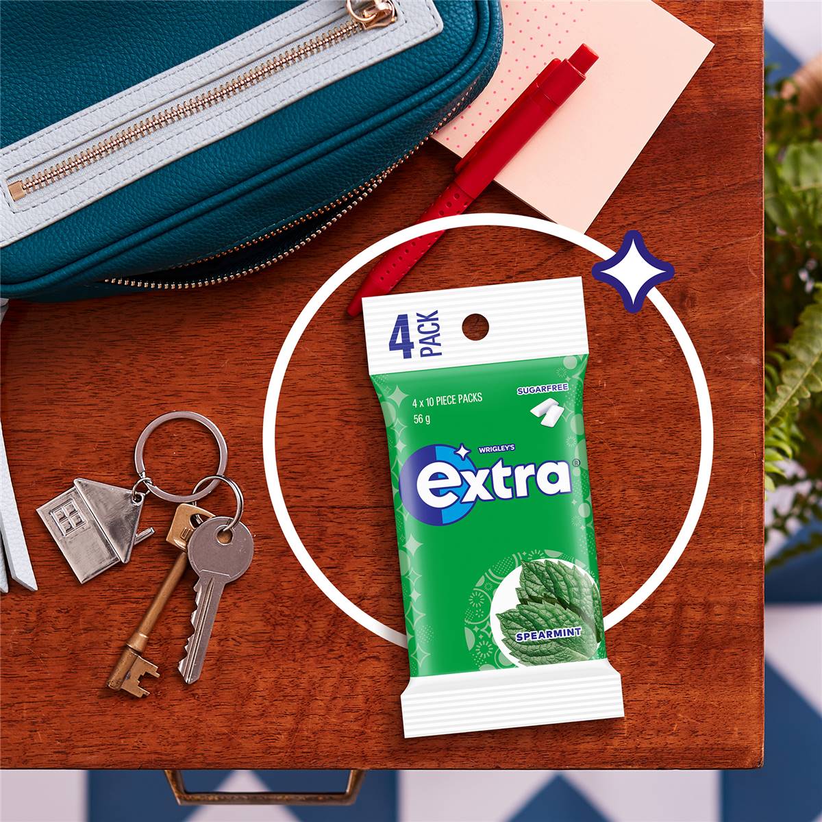 Extra Spearmint Sugar Free Chewing Gum Multipack 4x14g | Woolworths