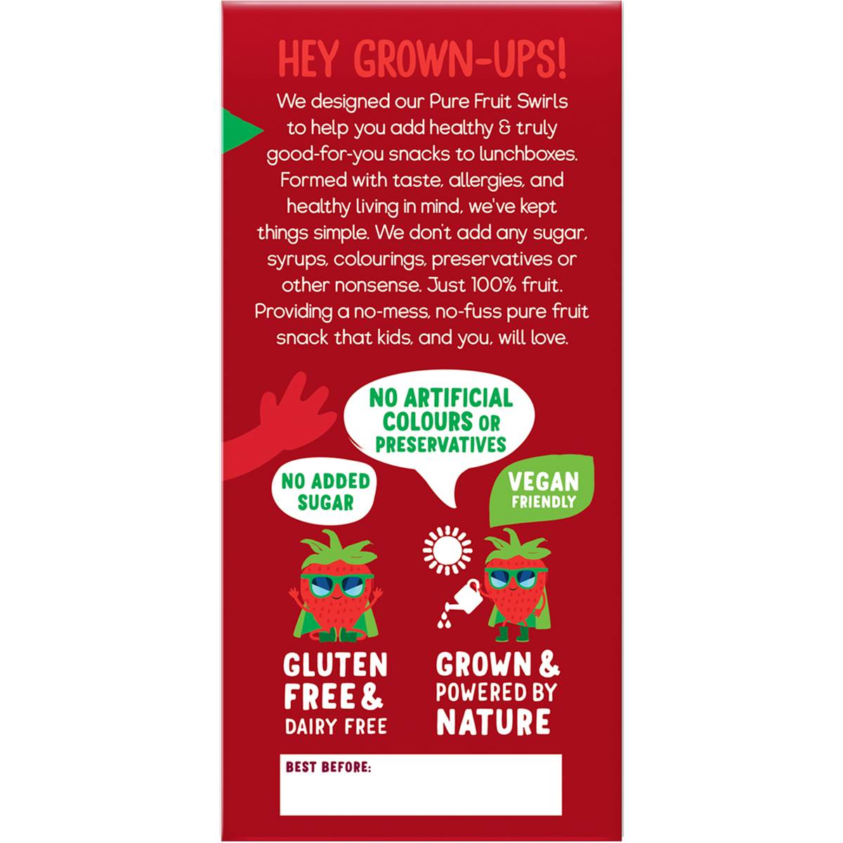 Nibblish Pure Fruit Swirls Strawberry 100g | Woolworths