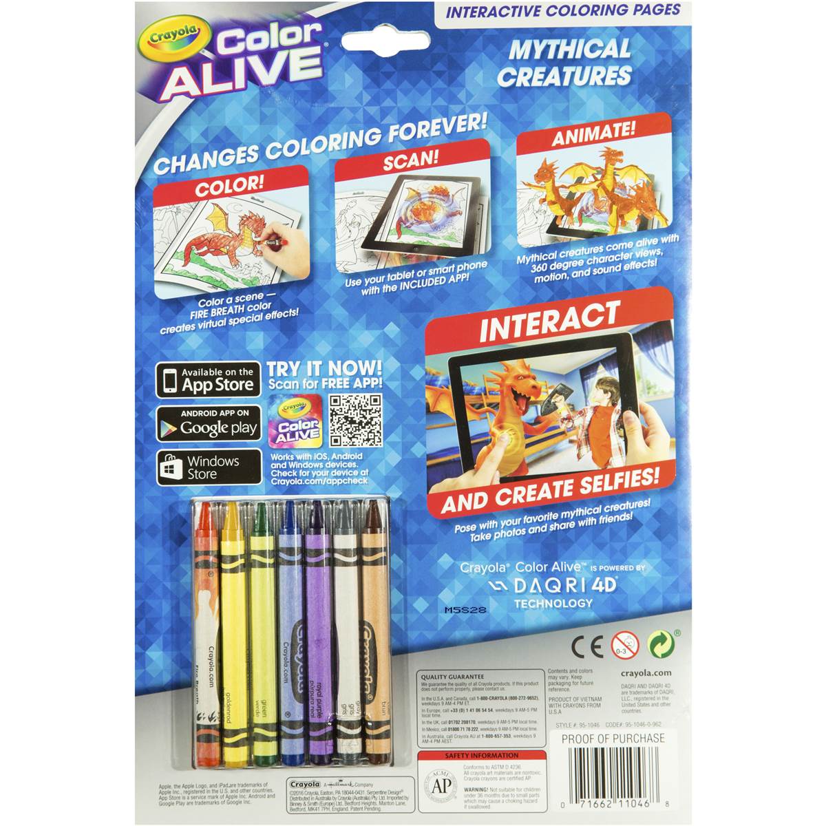 Crayola Colour Alive Mythical Creatures Colouring Book Each | Woolworths