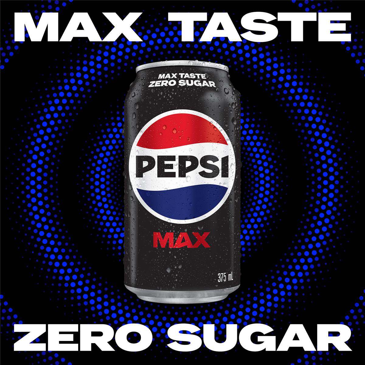 Pepsi Max No Sugar Cola Soft Drink Cans Multipack 375ml X 10 Pack ...