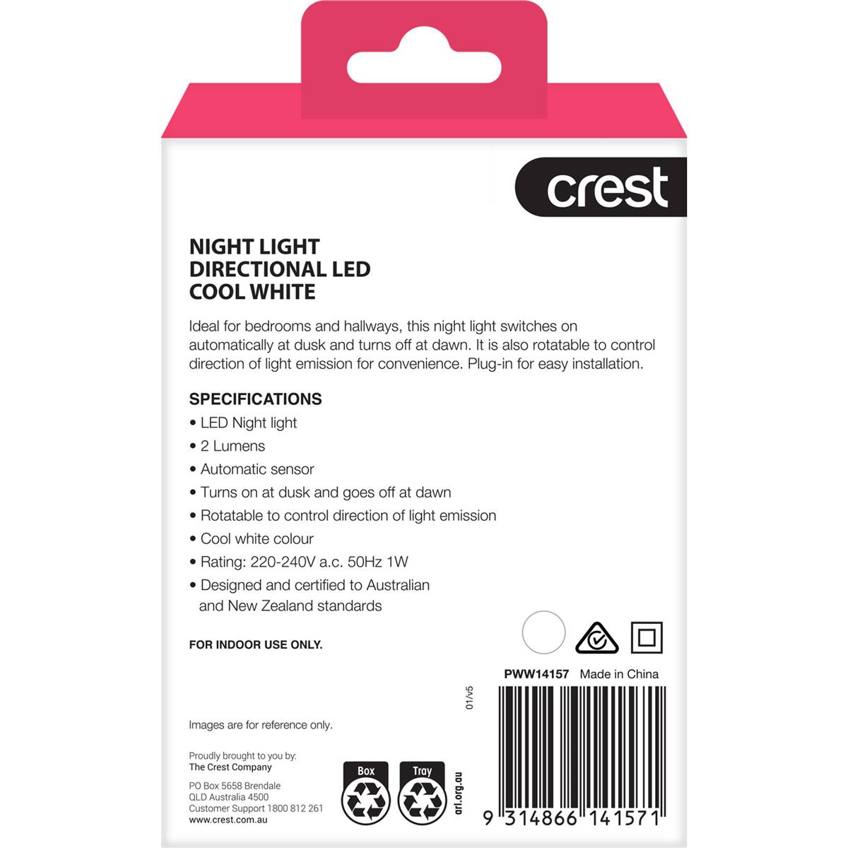 Crest Night Light Directional Led Each | Woolworths