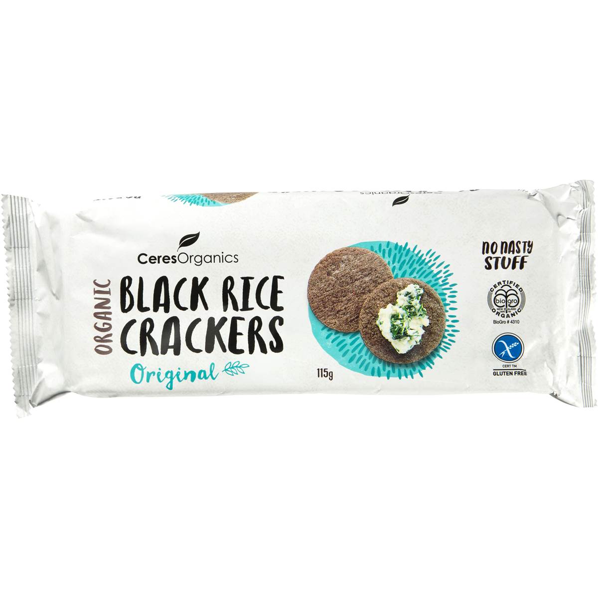 Ceres Organics Black Rice Crackers 115g | Woolworths