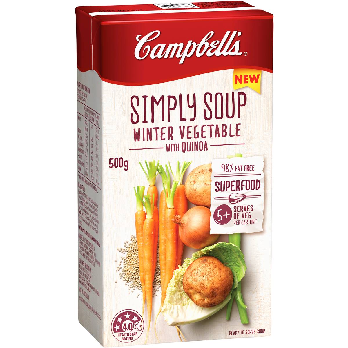 Campbell's Simply Soup Winter Vegetables With Quinoa 500g | Woolworths